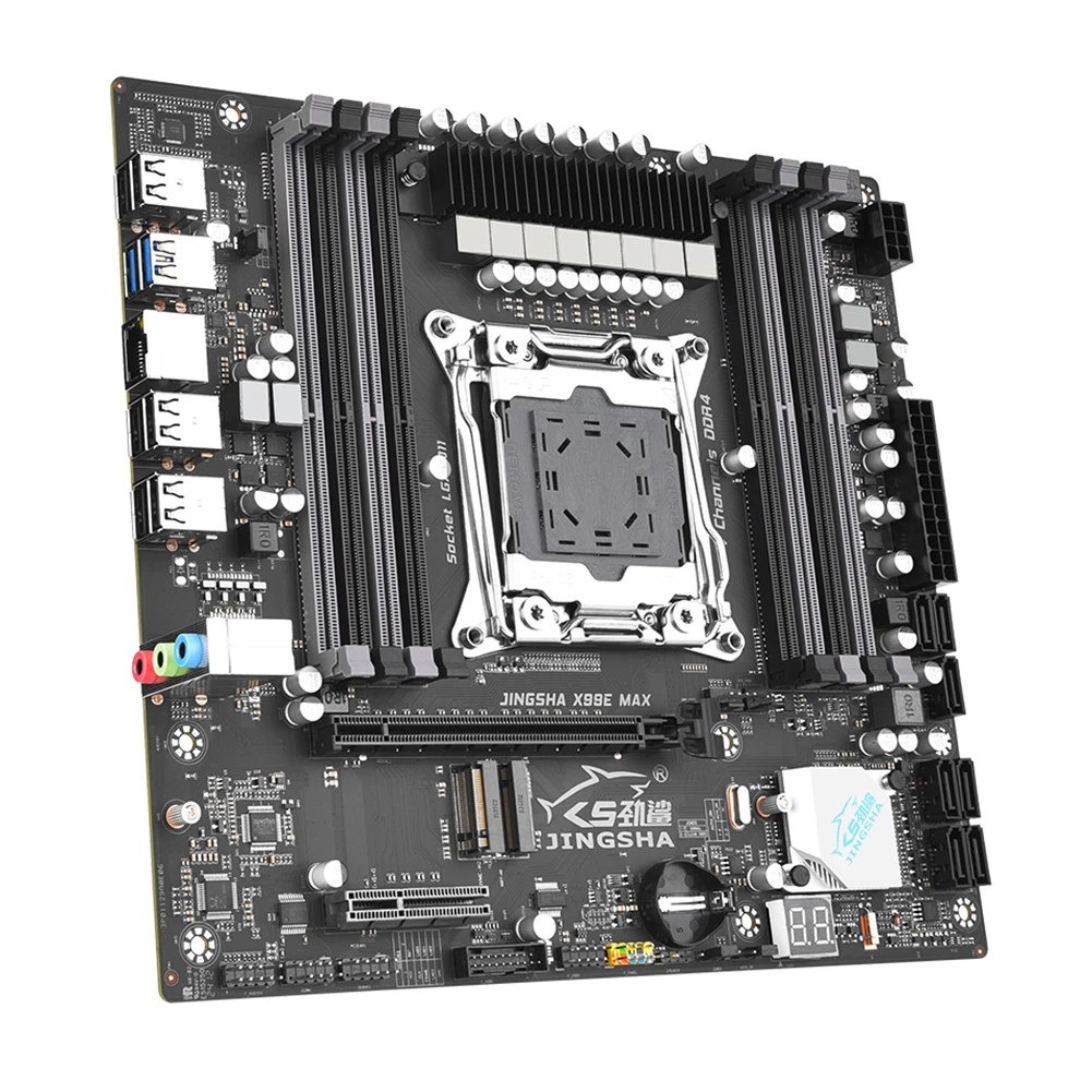 X99E MAX 마더보드 LGA2011-3 컴퓨터 PC 메인보드, 8 * DDR4 NVME/SATA M.2 - 티몬