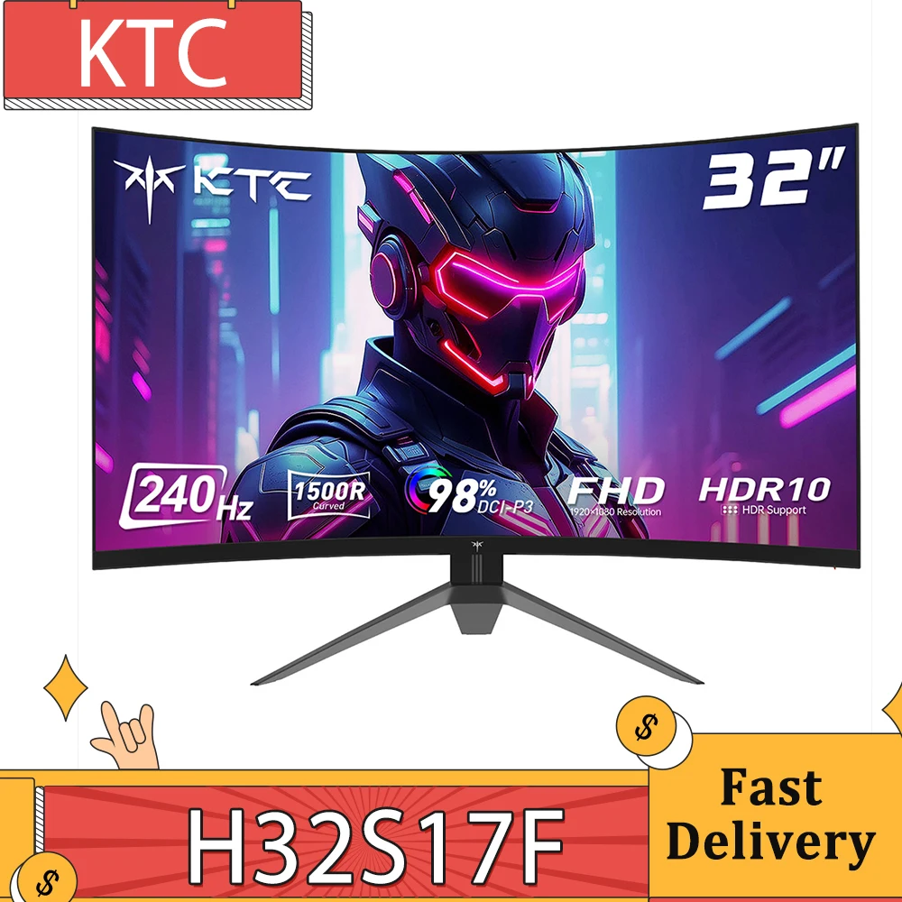 Monitor-curvo-para-juegos-KTC-H32S17F-Panel-HVA-de-32-pulgadas ...