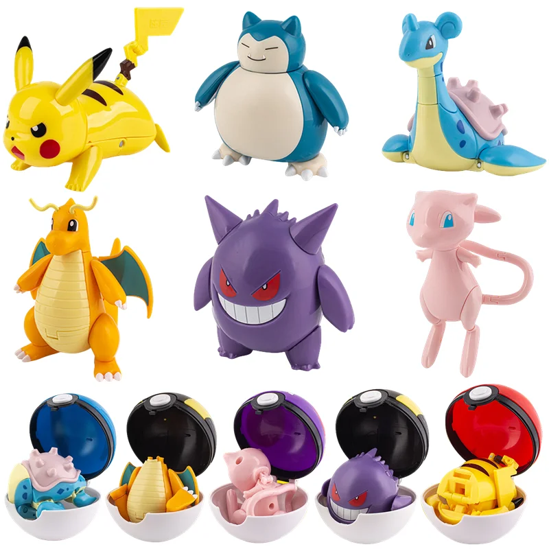Pokemon-Figures-Toys-Anime-Figure-Pikachu-Gengar-Snorlax-Dragonite ...
