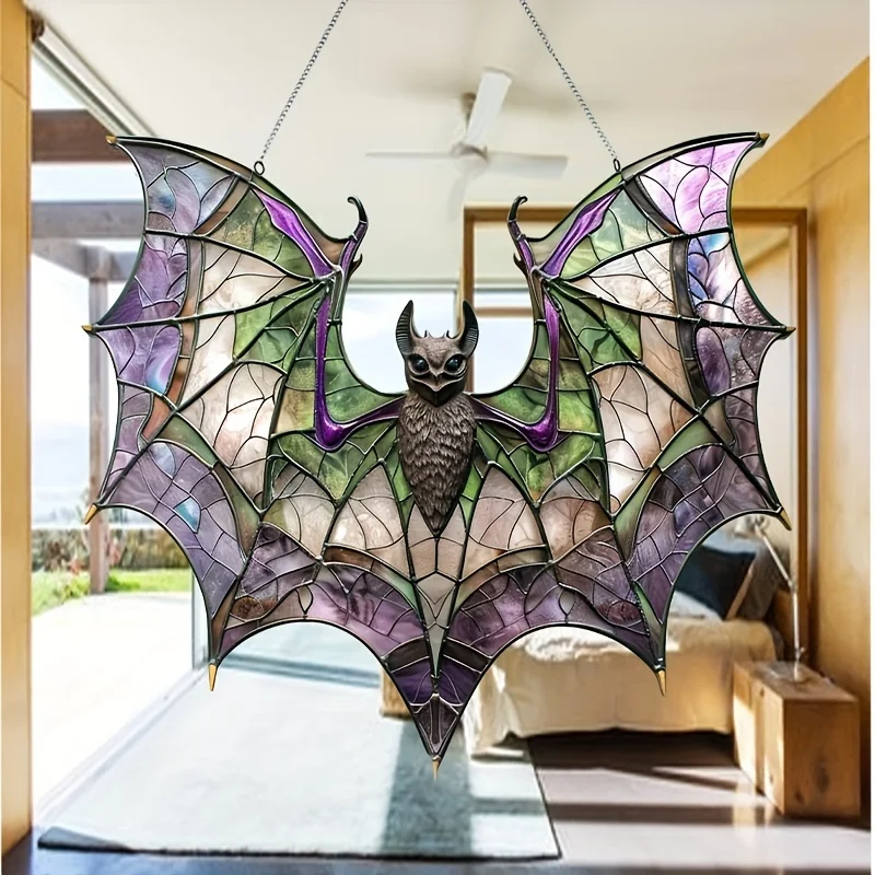 Contemporary-Acrylic-Bat-Suncatcher-Halloween-Decor-Home-Wall-Art ...