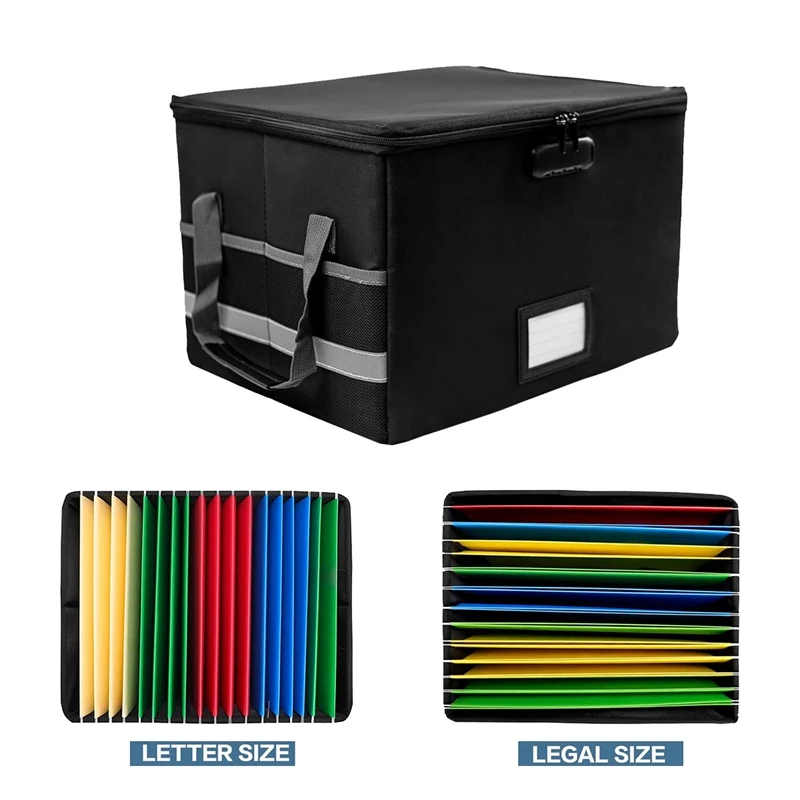 Fireproof Document Box Secure Fireproof Lock Box With Built-In ...