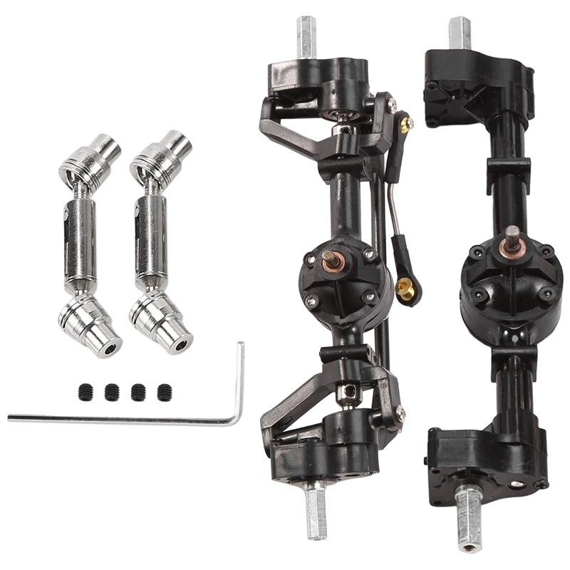 2Pcs-Front-And-Rear-Portal-Axle-With-Metal-Drive-Shaft-For-WPL-C14-C24 ...