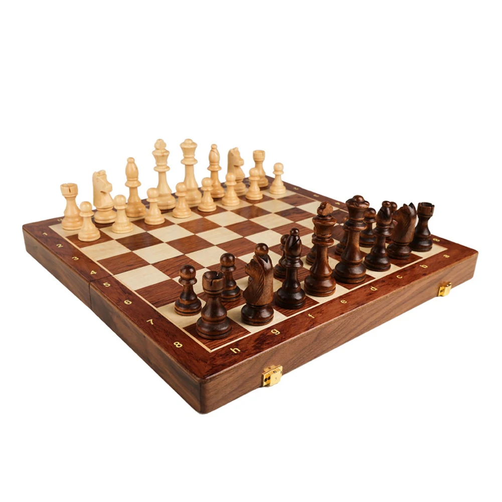 Wooden-Chess-Board-Set-15-Inch-International-Chess-Game-Foldable-Chess ...