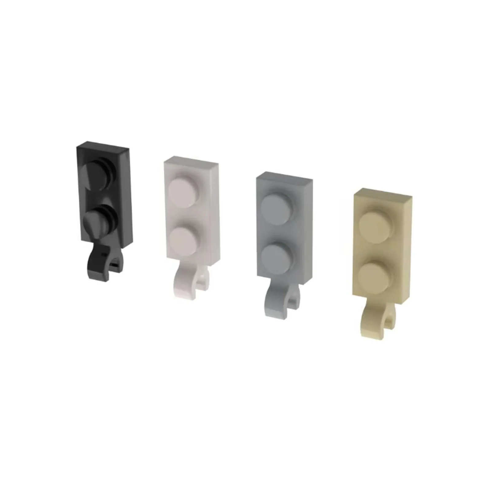 10 PCS 63868 Parts Plate Special 1x2 with Clip Horizontal on End ...