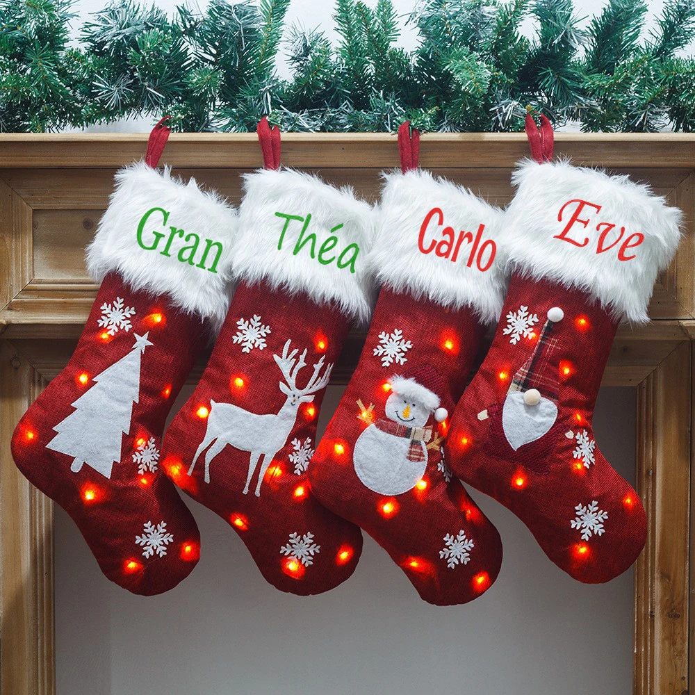 New Personalized Name Christmas Decorations with Lights Custom ...
