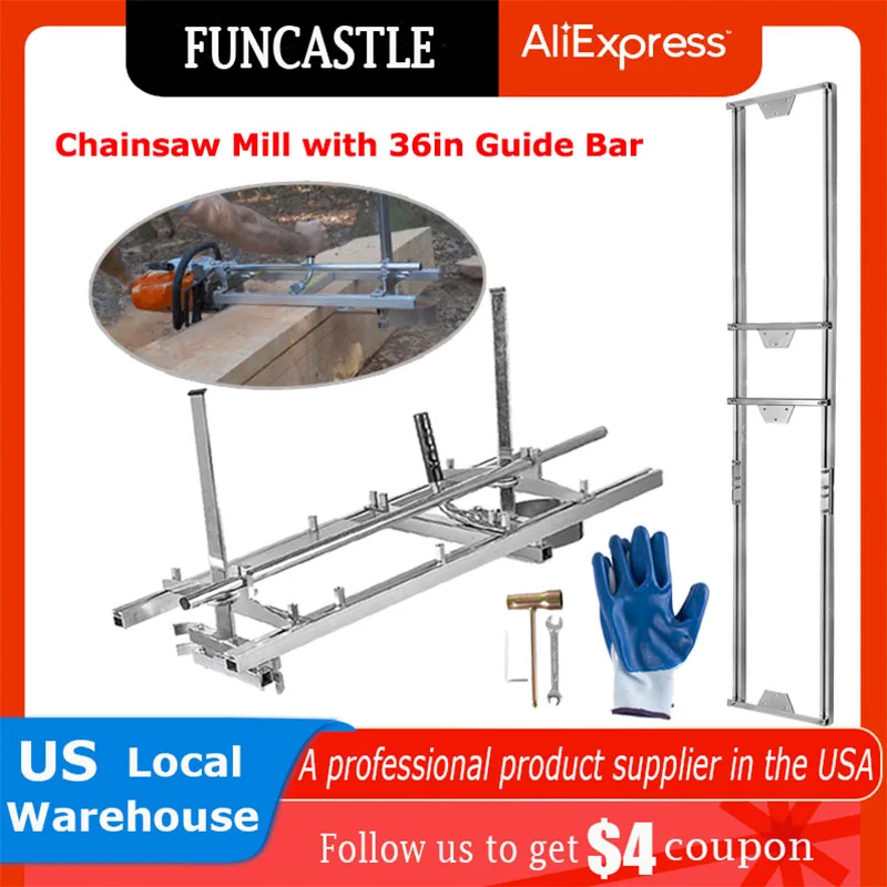 36inch-Chainsaw-Mill-Lumber-Planking-Milling-Kit-with-36in-Guide-Bar ...