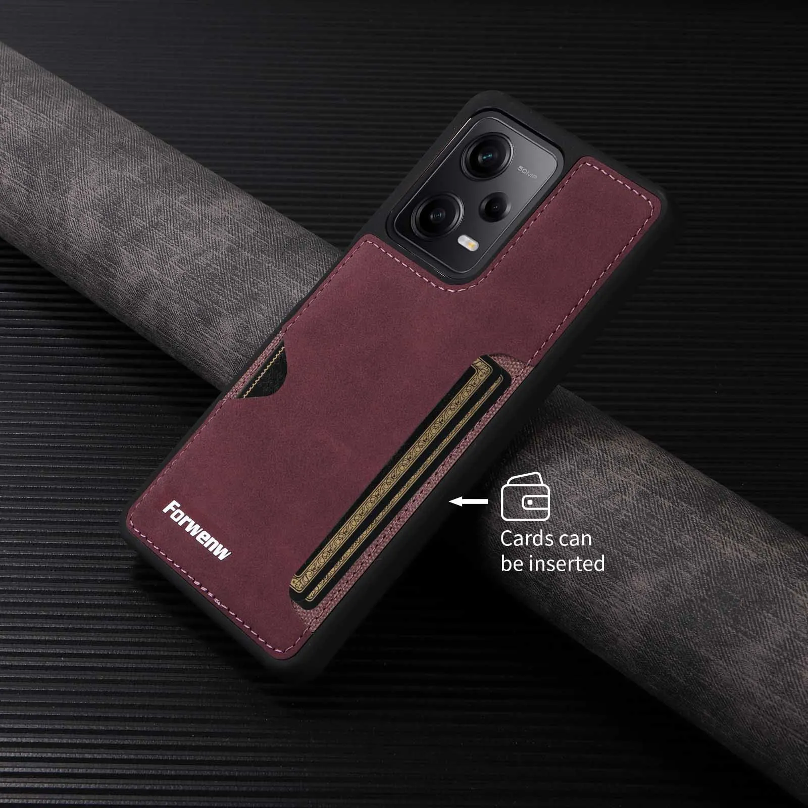 Retro-Card-Holder-Phone-Case-for-Xiaomi-Redmi-Note-12-12C-Redmi-Note-12 ...