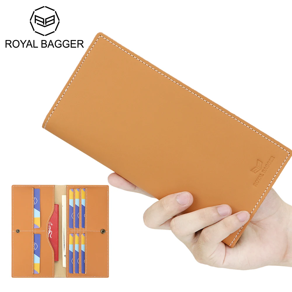 Royal-Bagger-Retro-Long-Wallets-for-Men-Simple-Thin-Bifold-Wallet-Purse ...