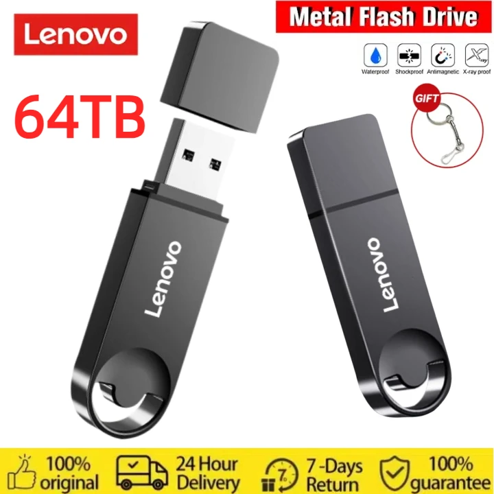 Lenovo-unidad-Flash-USB-3-2-de-64TB-PenDrive-de-Metal-de-16TB-4TB-alta ...
