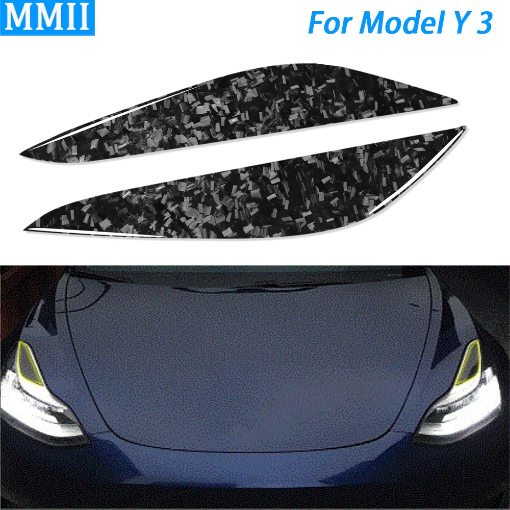 For-Tesla-Model-Y-Model-3-2017-2022-Real-Forged-Carbon-Fiber-Front ...
