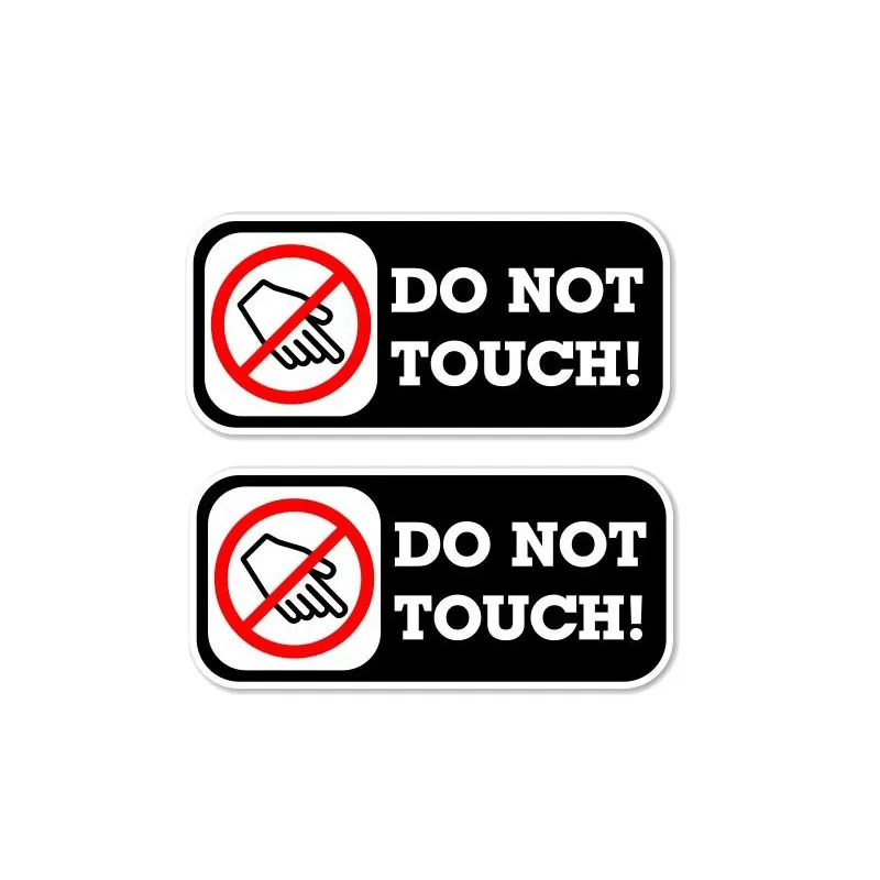 Car-Sticker-2X-Warning-Do-Not-Touch-Car-Sticker-Laptop-Computer ...