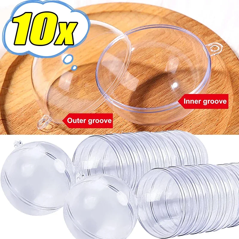 10-1-p-s-diy-bola-de-pl-stico-fillable-transparente-decorativo ...