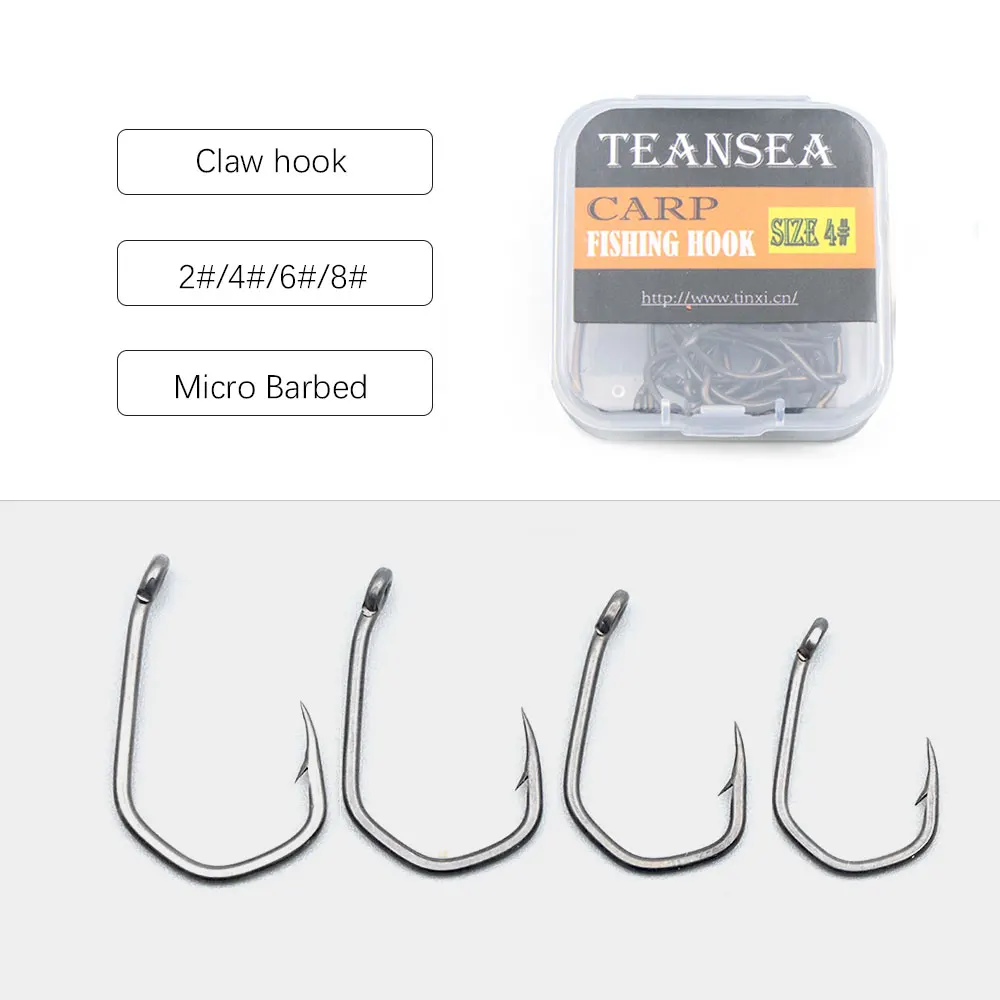 20-50pcs-Carp-Fishing-Hooks-With-Barbed-Rigging-Claw-Hook-For-Method ...