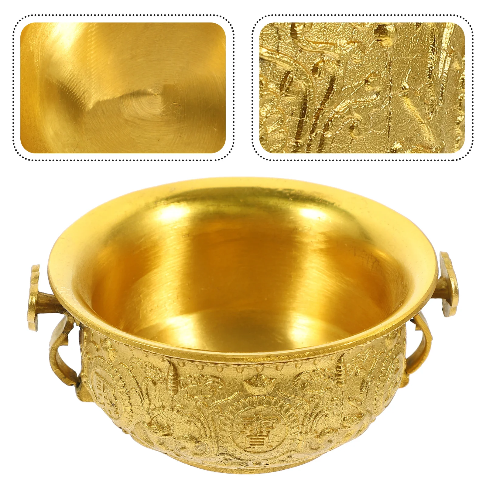 Decoration Yuan Bao Treasure Basin Decorations Home Brass Treasure Bowl ...
