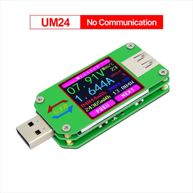 RD UM24 UM24C APP USB 2.0 LCD Display Voltmeter ammeter battery charge voltage current meter ...