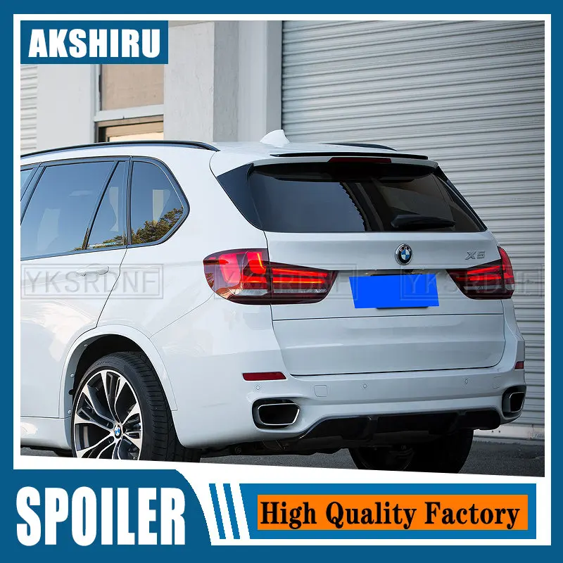X5 F15 M Performanc Styling Carbon Fiber Car Rear Roof Wing Lip Spoiler For BMW X5 F15 2014 2017 ...