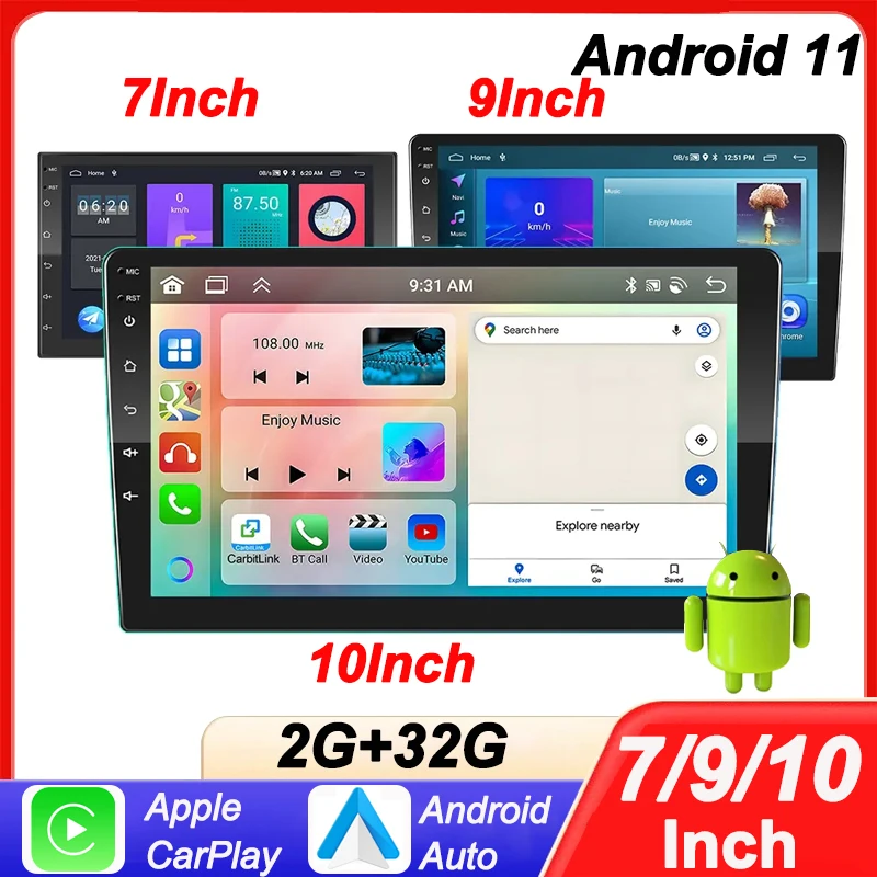 7-9-10-Android-11-Car-Radio-Androidauto-Carplay-2-Din-GPS-Car-Audio ...