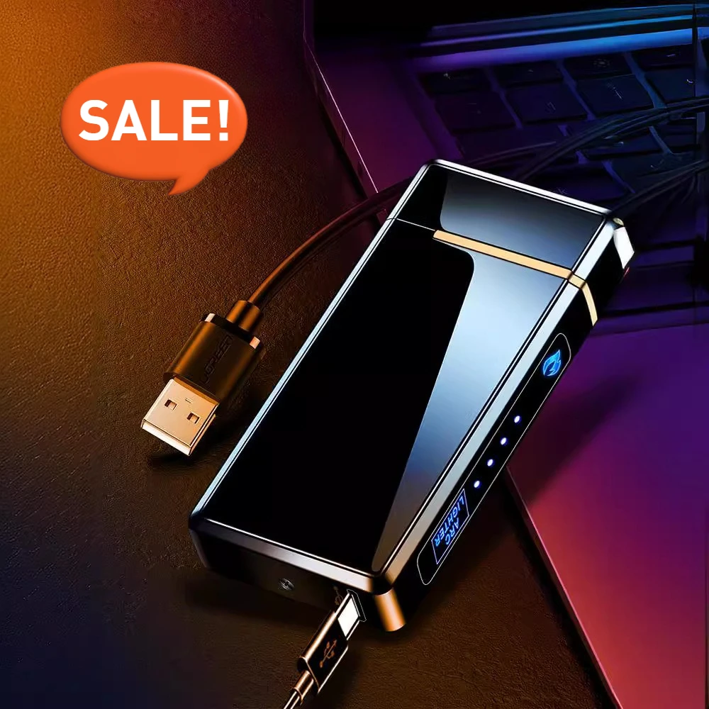 2025 Windproof Electronic Arc Metal Lighter Flameless USB Touch Sensor ...