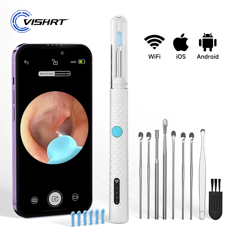 Visual WiFi Endoscope Ultra Thin 4.2mm Camera Ear Picker IP67 ...