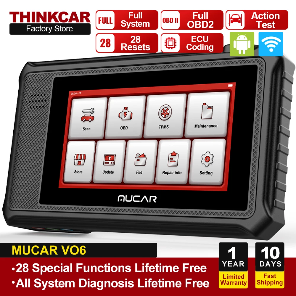 Thinkcar mucar vo6 profissional ferramenta de diagnóstico do carro ...