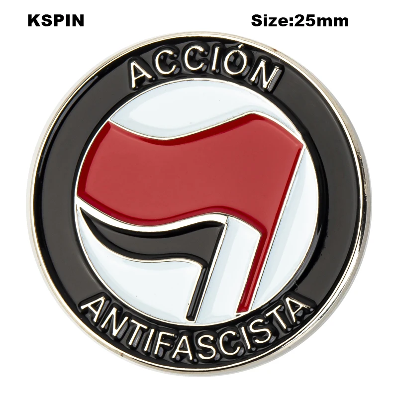 Accion-Antifascista-Pin-Brooch-Lapel-Pins-Badges-Brooch-Badge-on ...