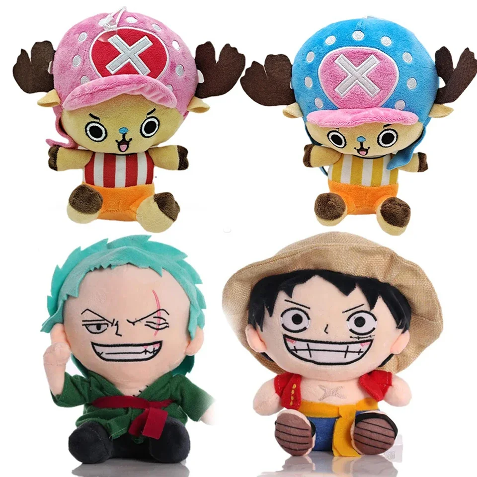 2024-HoT-25cm-One-Piece-Anime-Figure-Zoro-Luffy-Chopper-Plush-Toys-Cute ...