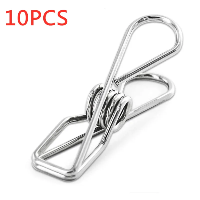 Stainless Steel Clips Clothes Pins Pegs Holders Clothing Clamps Sealing ...