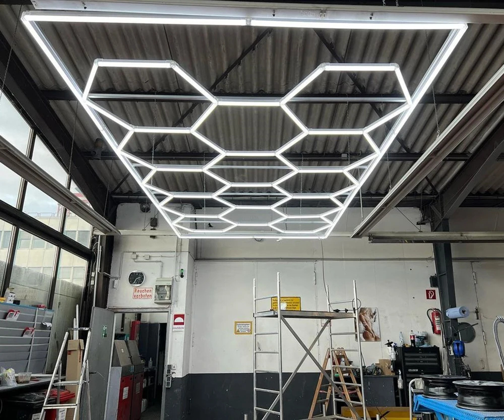 Hexagon-Detailing-Workshop-clothing-store-Lights-Led-For-Car-Shop-And ...