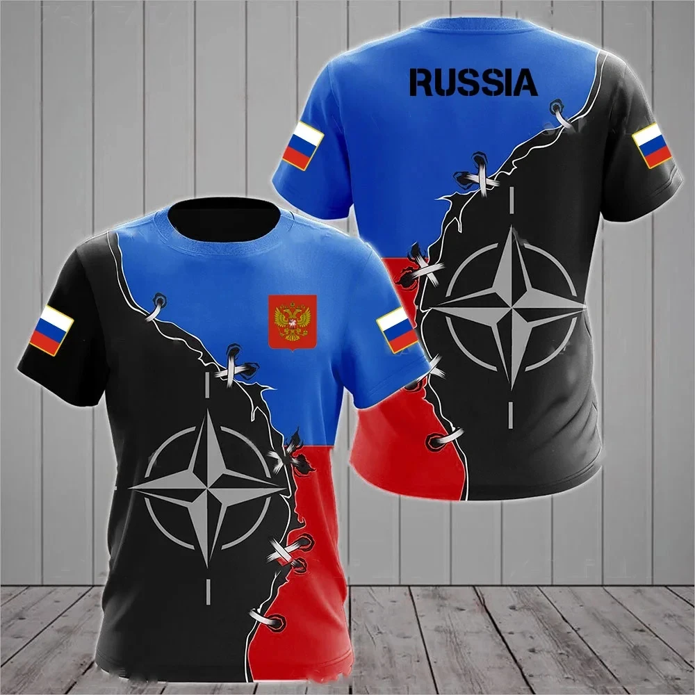 Camiseta-de-manga-corta-con-bandera-rusa-para-hombre-ropa-informal ...