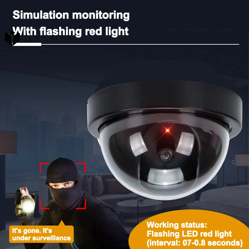 Dummy-Fake-Surveillance-CCTV-Dome-Camera-with-Flashing-LED-Fake ...