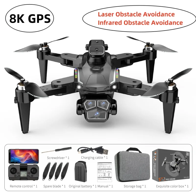 S12-Professional-Drone-8K-HD-Dual-Camera-GPS-Brushless-Drone-5G-Laser ...