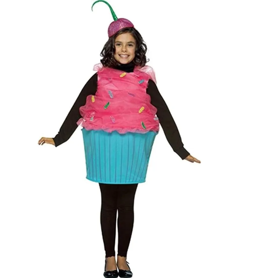 Women Cupcake Costumes Funny Food Halloween Cosplay Suit Dresses with ...