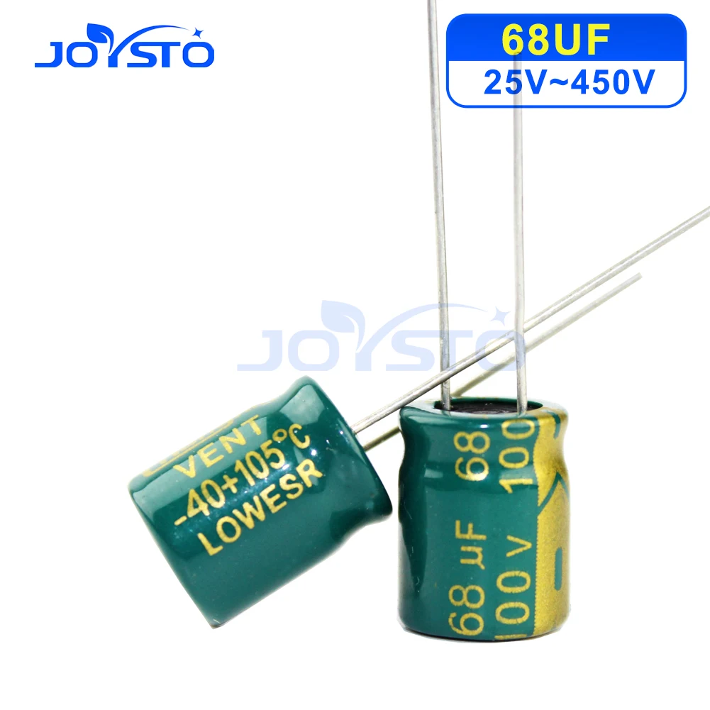 10-50pcs Aluminum Electrolytic Capacitor 68uf 25v 50v 100v 250v 400v ...