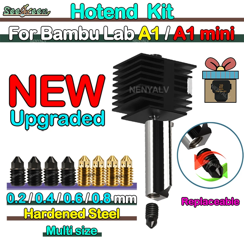 Bambu-lab-A1-Extruder-kit-For-Bambu-Lab-a1-hotend-Brass-Nozzzle-For ...