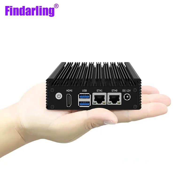 Powerful P2 Mini PC Barebone with J4125/N4000 Quad Core, 2.9Ghz, 2x i226-V 2.5G, X86 Fanless ...