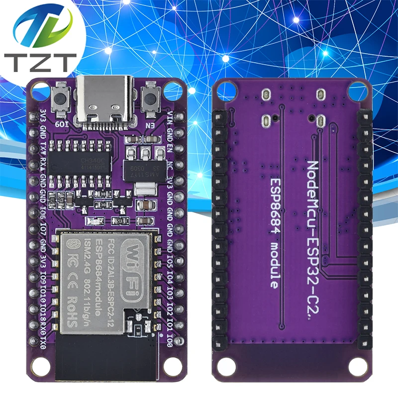 Esp8684 Development Board Type C Usb Esp32 C2 Espc2 12 Devkit Serial Ch340 Wifi Bluetooth Dual