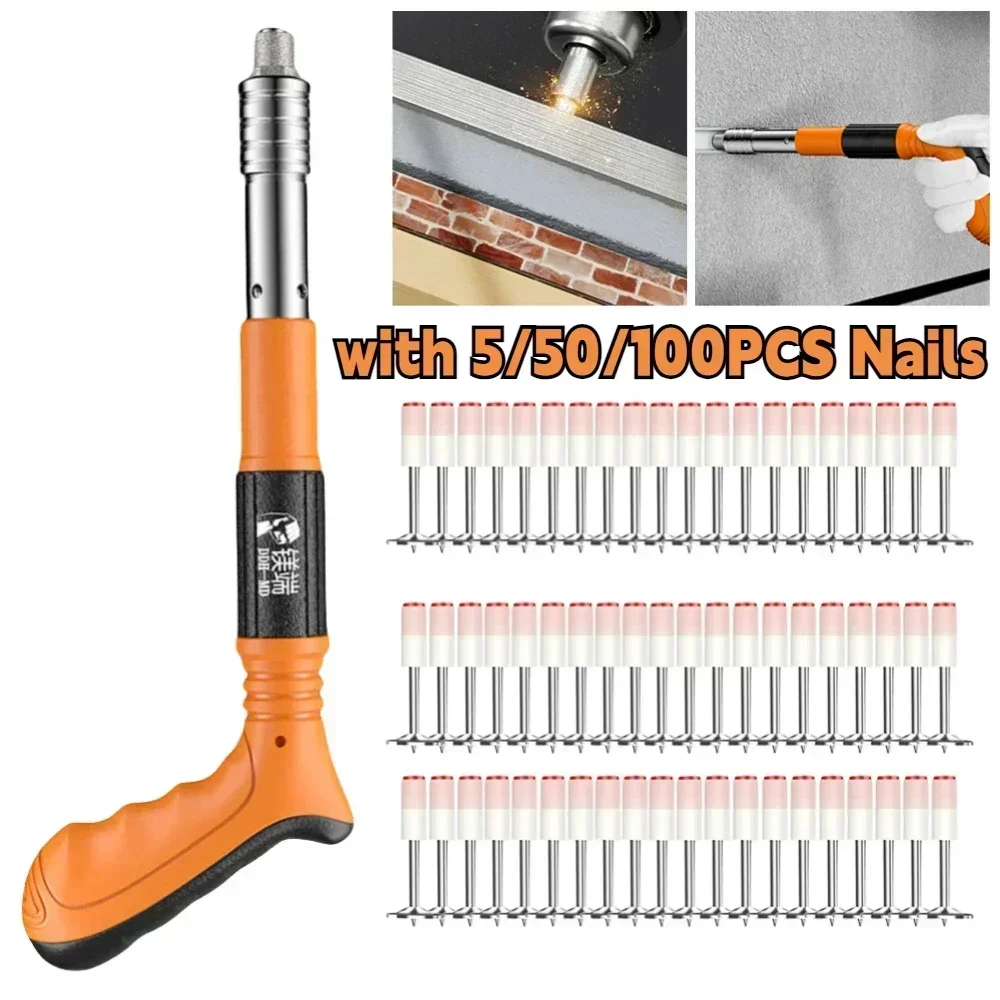 Steel-Nail-Gun-Silencing-Wall-Fastener-Manual-Air-Nailer-Adjustable ...