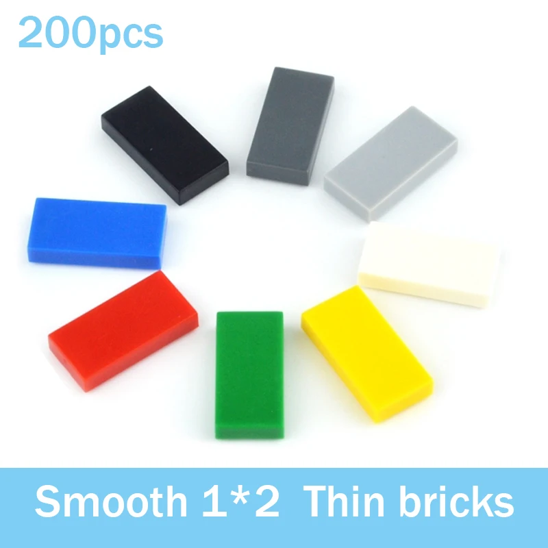 1x2 Thin Figure Bricks Smooth Diy Building Blocks Educational Creative ...