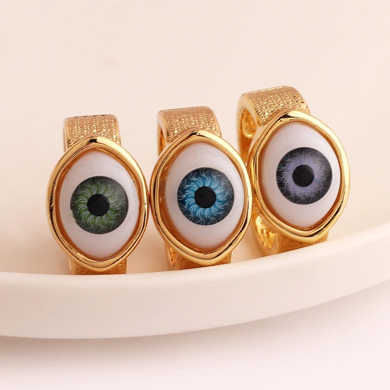 Colored-Chunky-Turkish-Evil-Eye-Ring-For-Women-Trendy-Lucky-Blue-Eye ...