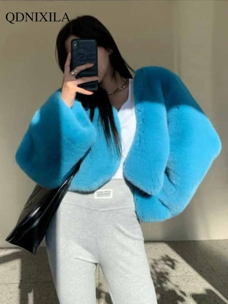 Winter Coat for Women 2022 Faux Fur Coat Short Thickened Fashion Fur ...