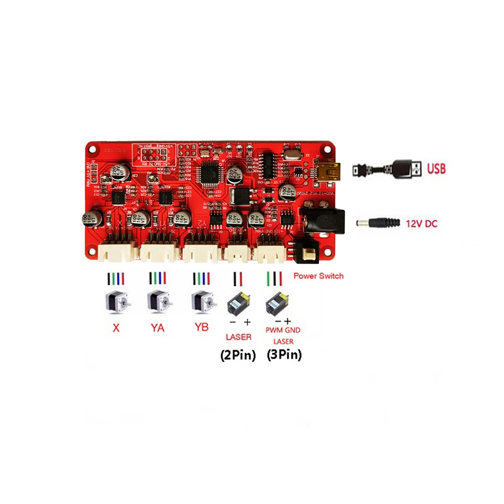 GRBL-2-Axis-Control-Board-USB-Laser-Motor-Driver-CNC-Laser-Cutter ...