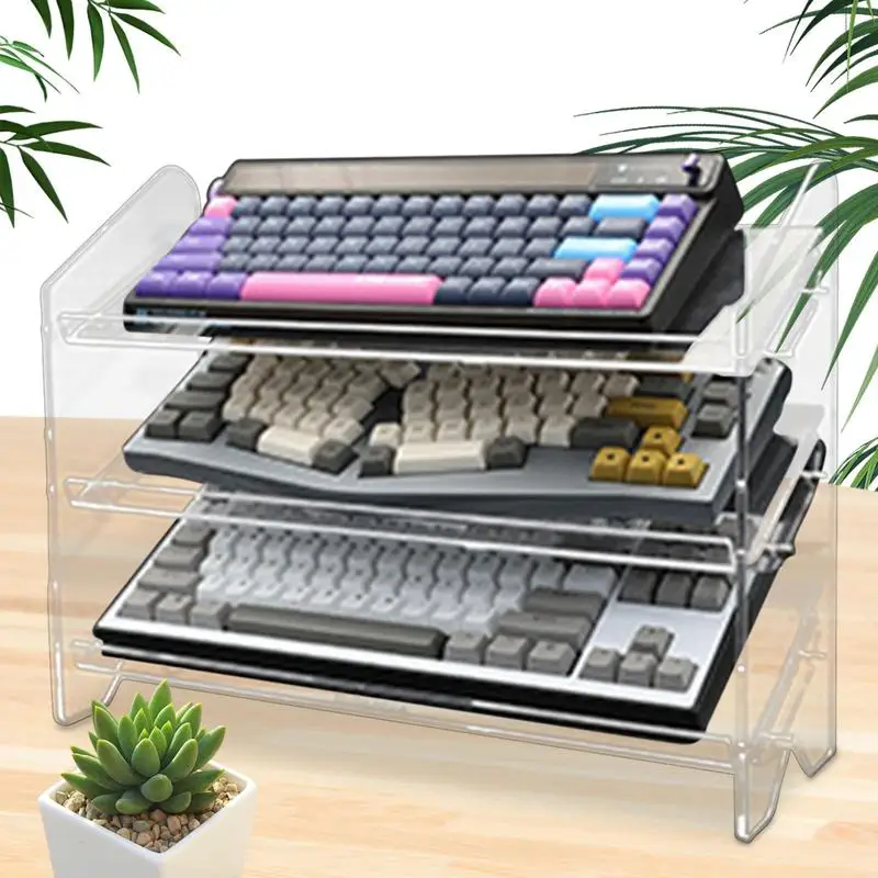 Acrylic-Keyboard-Mouse-Storage-Rack-Keyboard-Display-Stand-Gaming ...