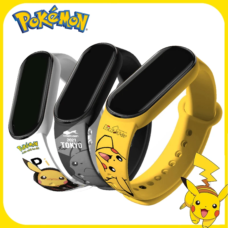 Pikachu Electronic Watch Fashion Cartoon Pokemon Digital Wristwatch ...