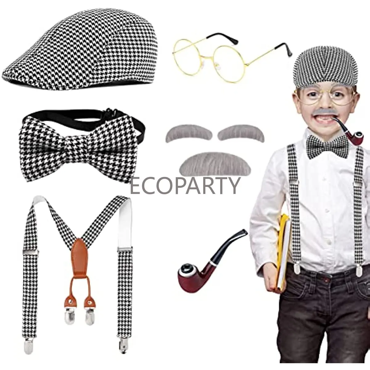 Old-Man-Costume-for-Kids100th-Day-of-School-Grandpa-Costume-Accessories ...
