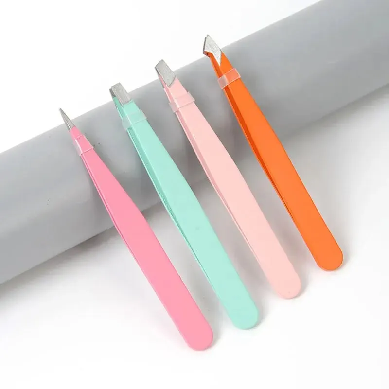 4pcsEyebrow-Tweezers-Stainless-Steel-Eyebrow-Tweezers-with-Leather ...