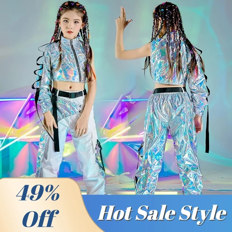 Hip-Hop-Dance-Clothes-Reflective-Rave-Outfit-Girl-Sets-Jazz-Dancewear ...