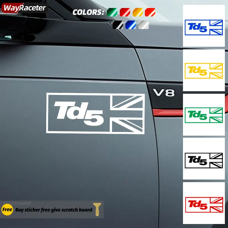 Car Window Body Decal Reflective Vinyl TD5 Union Jack Front Wing ...