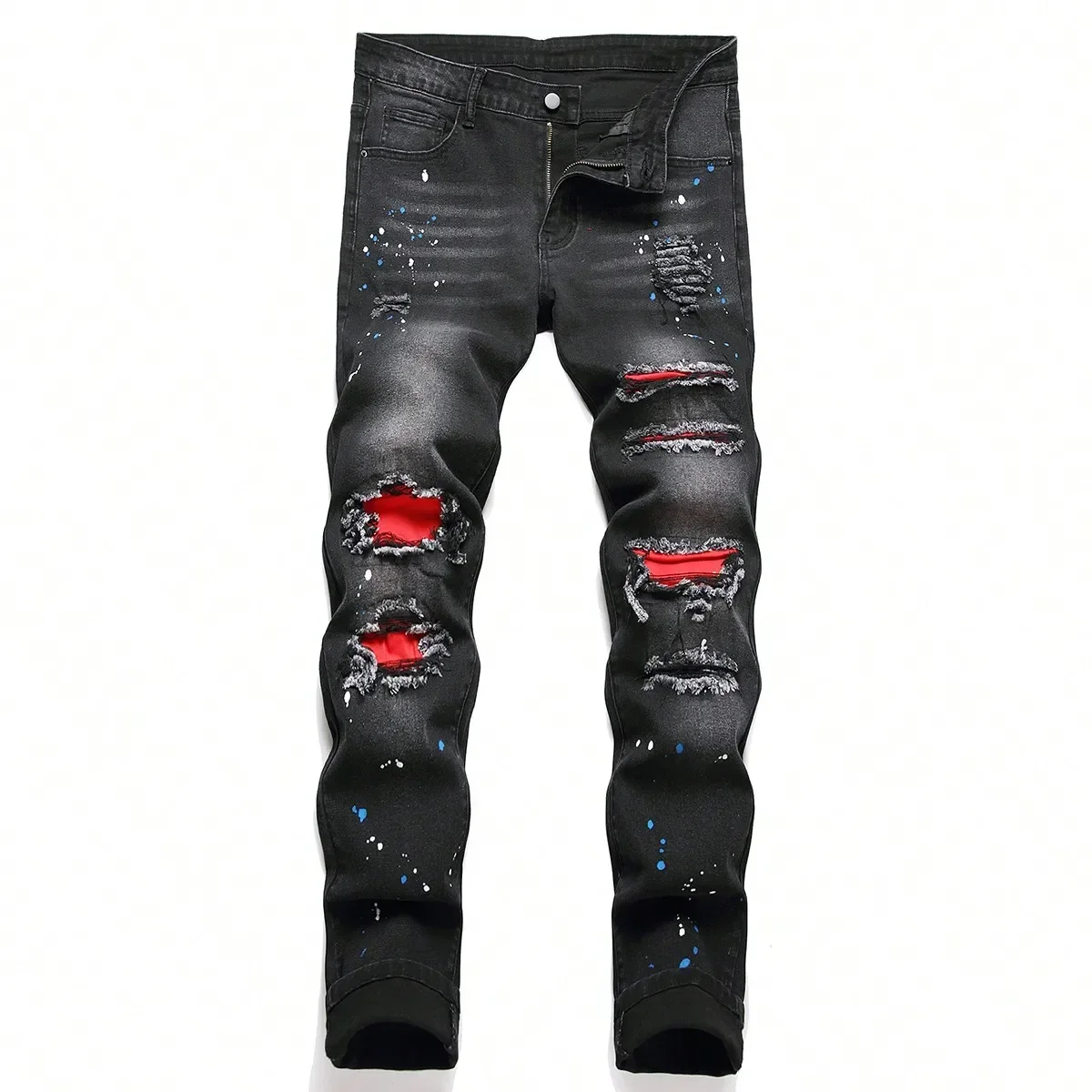 Men-y2k-Stretchy-Skinny-Denim-Jeans-For-Men-Casual-pants-Ripped ...