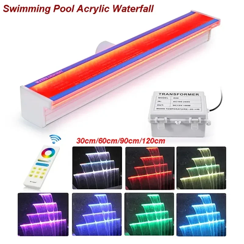 Outdoor-Decorative-Wall-Hanging-Fountain-Spillway-RGB-LED-Lighting ...