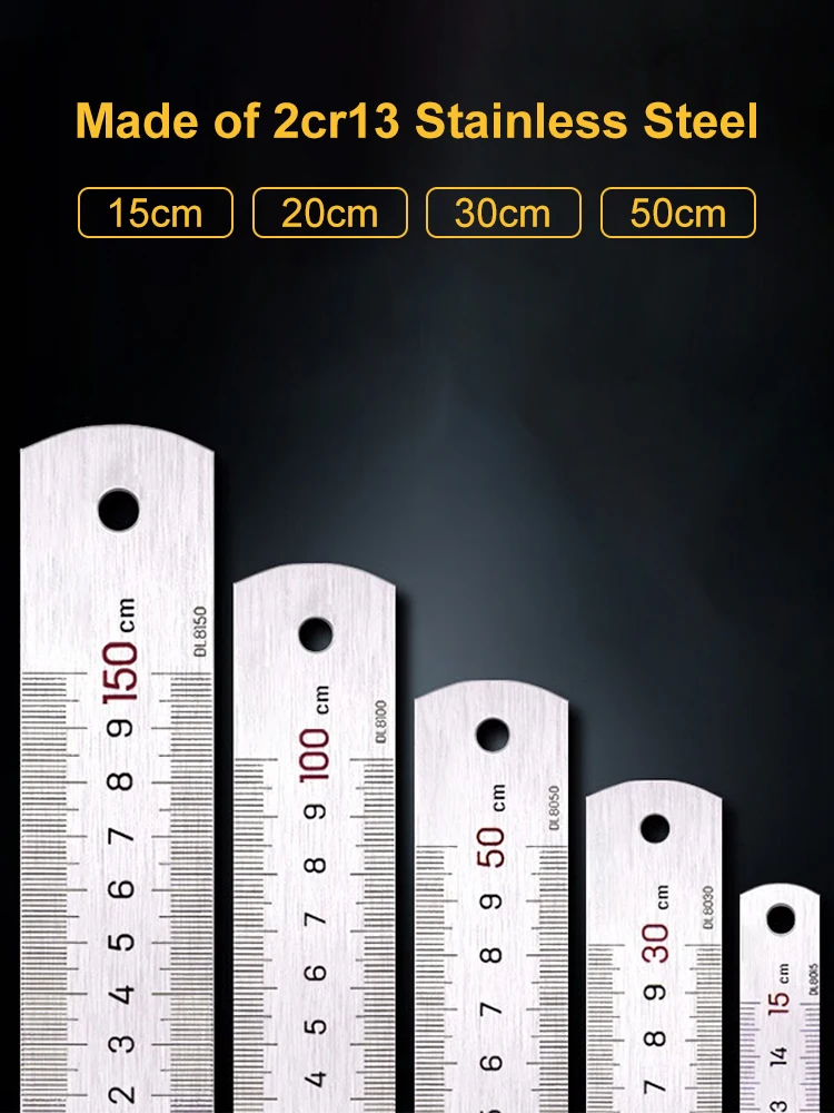 Stainless-Steel-Straight-Ruler-Centimeter-Rule-Precision-Measuring-Tool ...